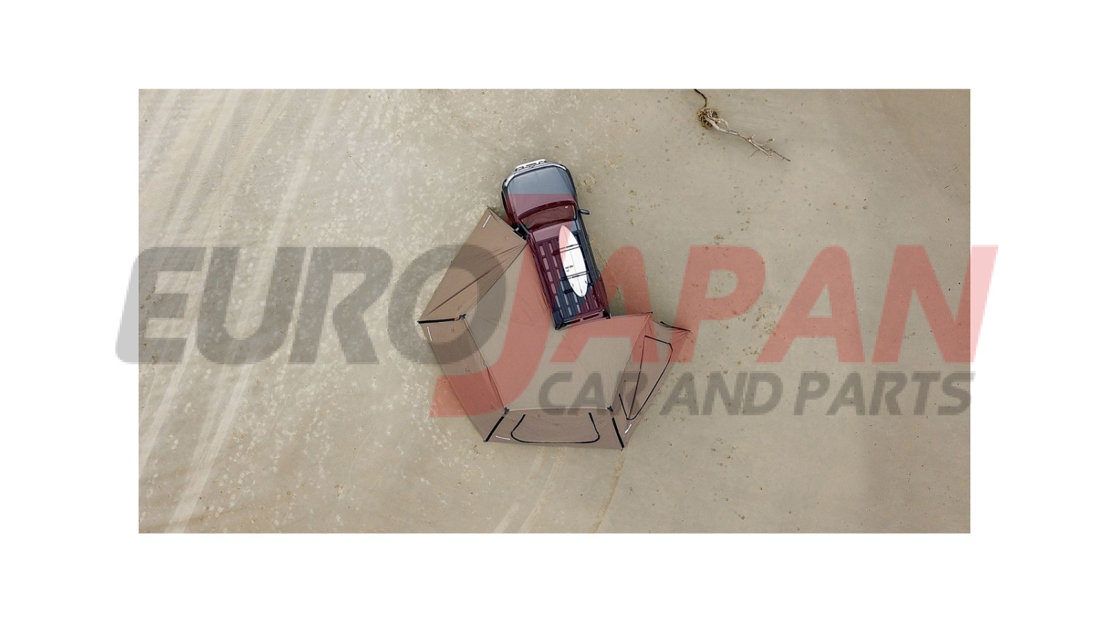 Trapezoidal Sidewall with Door for Compact Batwing Awning - Rhino Rack